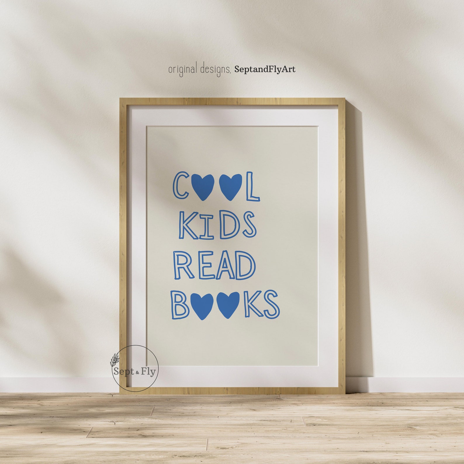 Cool Kids Read Books Print Kids Reading Book Playroom Wall Decor ...