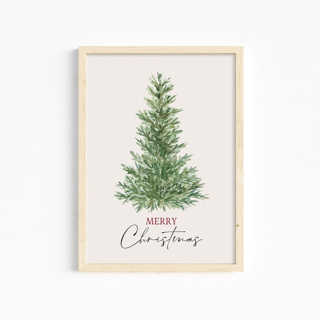 Christmas Tree Wall Art, Christmas Decorations, Xmas Printable Home ...