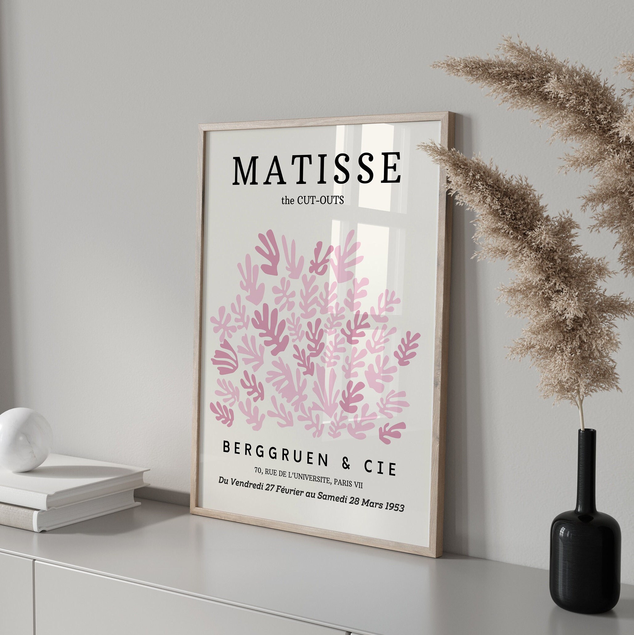 Matisse Print Set of 2 Pastel Pink Wall Decor Exhibition - Etsy