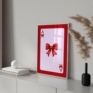 Trendy Red Bows Wall Art Set of 3 Preppy Poster College Apartment Decor ...