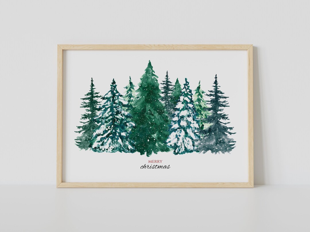 Christmas Trees Print, Posters for Holiday Decor, Holiday Print ...