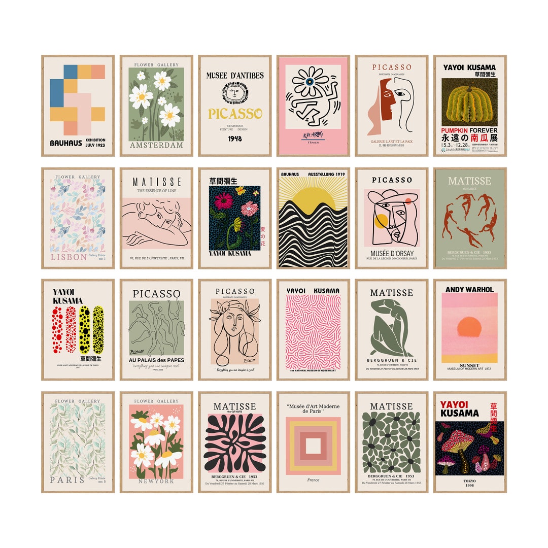 Mega Bundle Prints, 24 Pieces of Posters, Trendy Wall Art, Exhibition ...