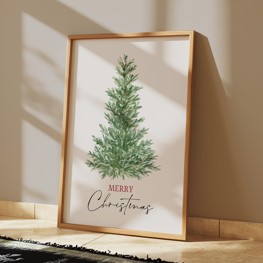 Christmas Tree Wall Art Christmas Decorations Xmas Printable Home Decor ...