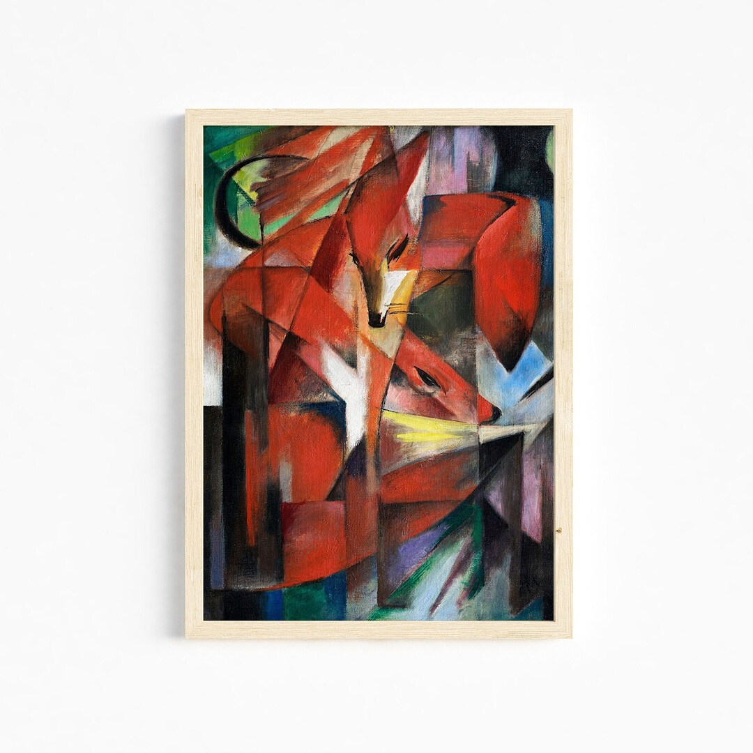 Franz Marc -the Foxes- Wall Art, Abstract Art, Famous Painting, Cubism ...