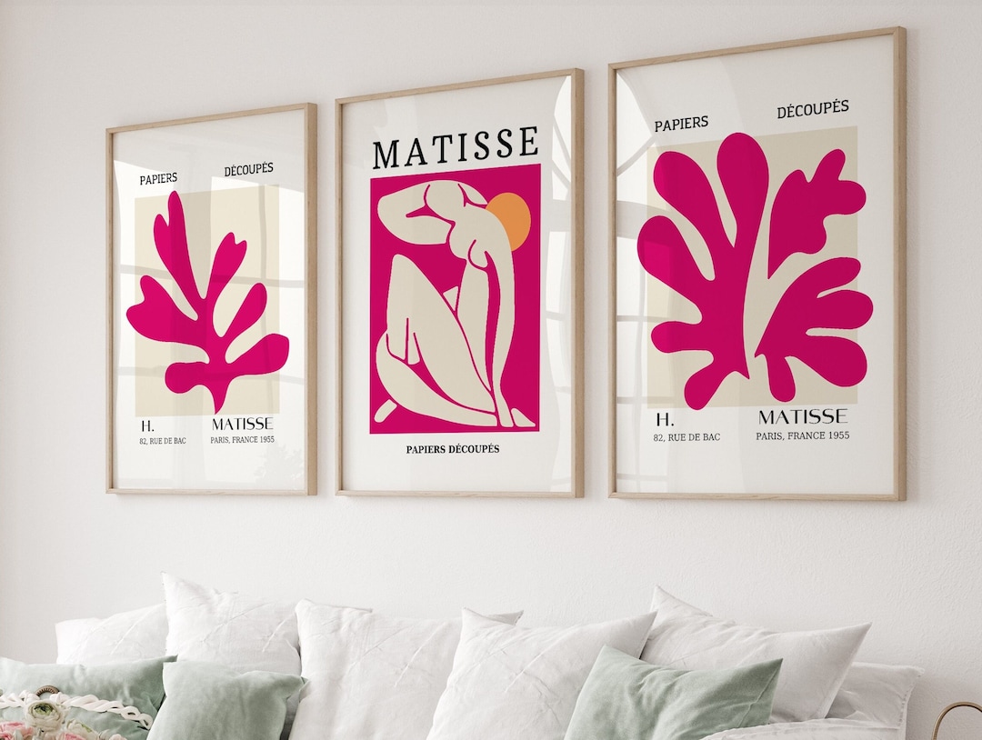 Rose Pink Henri Matisse Set of 3, Gallery Wall Set, Matisse Print Set ...