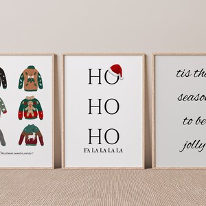Christmas Printable Gallery Wall Art Bundle, Set of 16 Xmas Art Prints ...