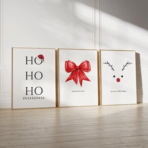 Christmas Gallery Wall Art Prints: Holiday Decor Set (digital Download ...