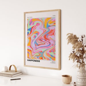 Retro Gradient Wall Art Grainy Gradient Affirmation Poster Retro Aura ...