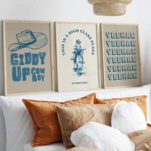 Western Wall Art Bundle Set of 18 Prints Vintage Cowboy Prints Wild ...