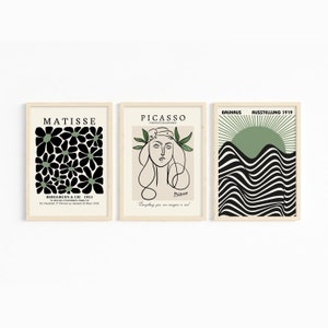 Gallery Wall Art Set of 3, Picasso Print, Matisse Poster, Picasso ...