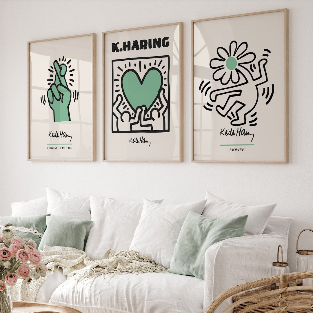 Keith Haring Set of 3, Exhibition Poster, Keith Haring Poster, Gallery ...