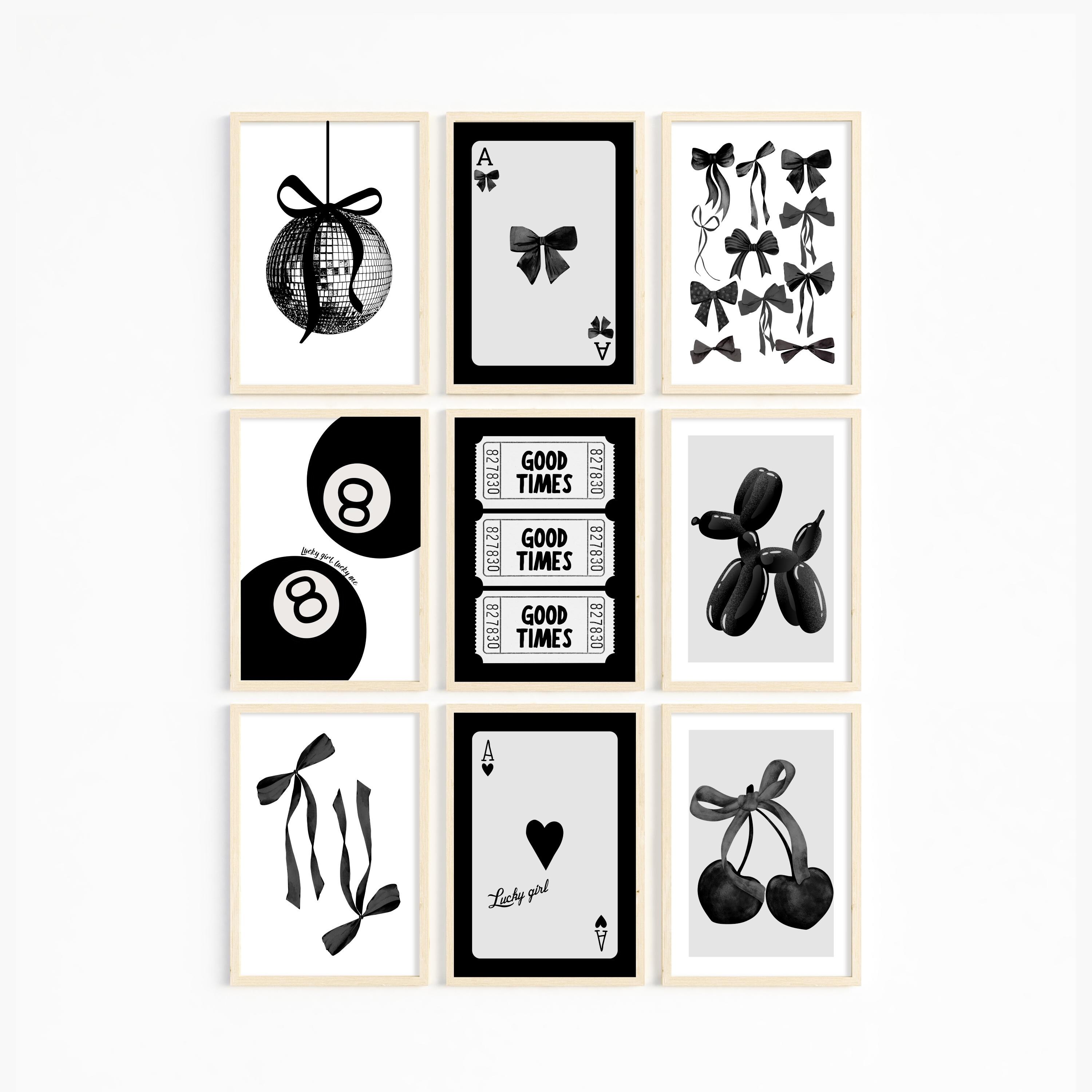 Trendy Bows Wall Art Set: Preppy Coquette Room Decor (digital Download ...