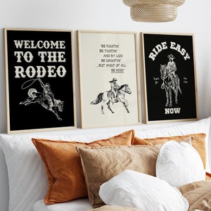 Western Wall Art Bundle Set of 18 Prints Vintage Cowboy Prints Wild ...