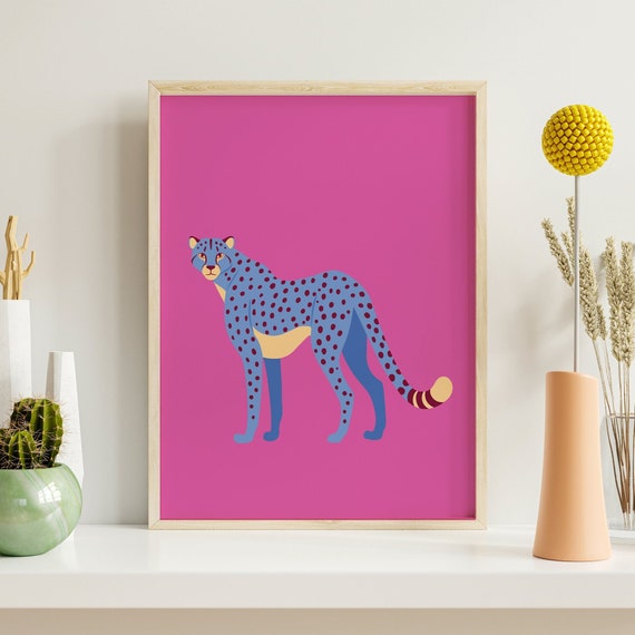 Purple And Blue Cheetah Print