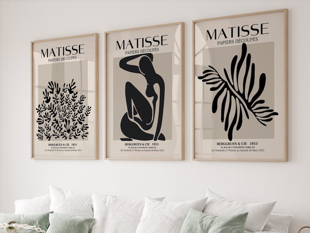Set of 3 Henri Matisse Print, Matisse Print Download, Museum Poster ...