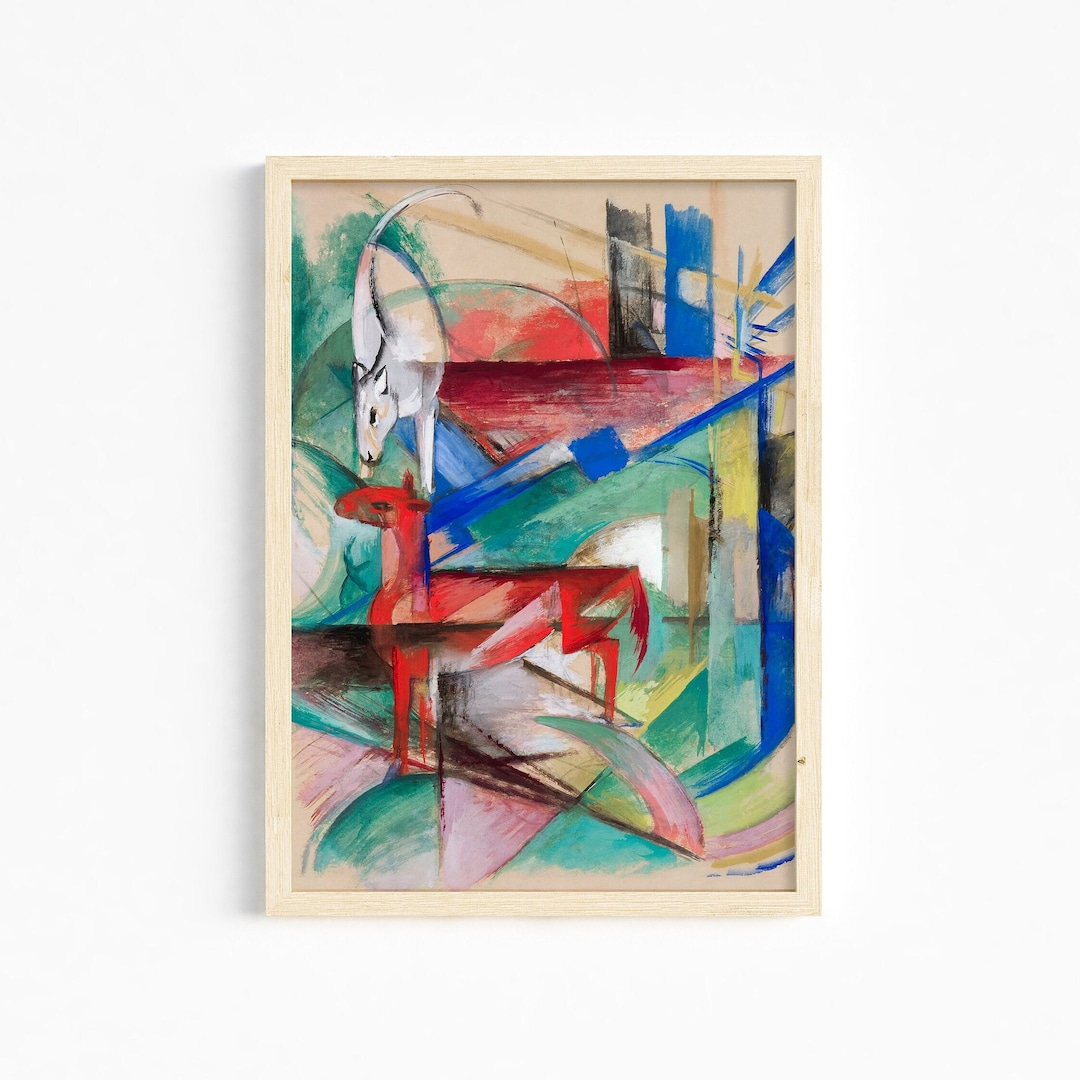 Franz Marc Wall Art, Abstract Art, Famous Painting, Cubism Print, Franz ...