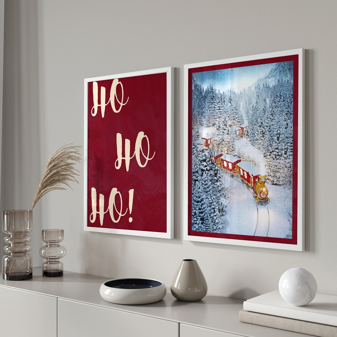 Gallery Set of 2 Christmas Wall Art Christmas Decorations - Etsy