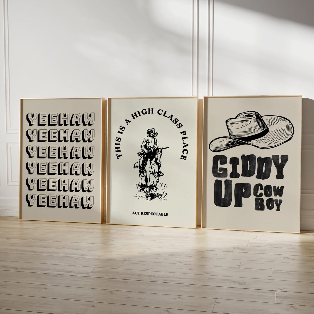 Cowboy Quote Prints: Minimalist Western Art (digital Download) - Etsy