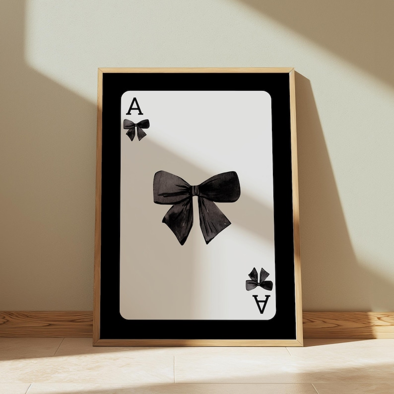Black Bows Watercolor Art Prints: Preppy Coquette Decor (digital ...