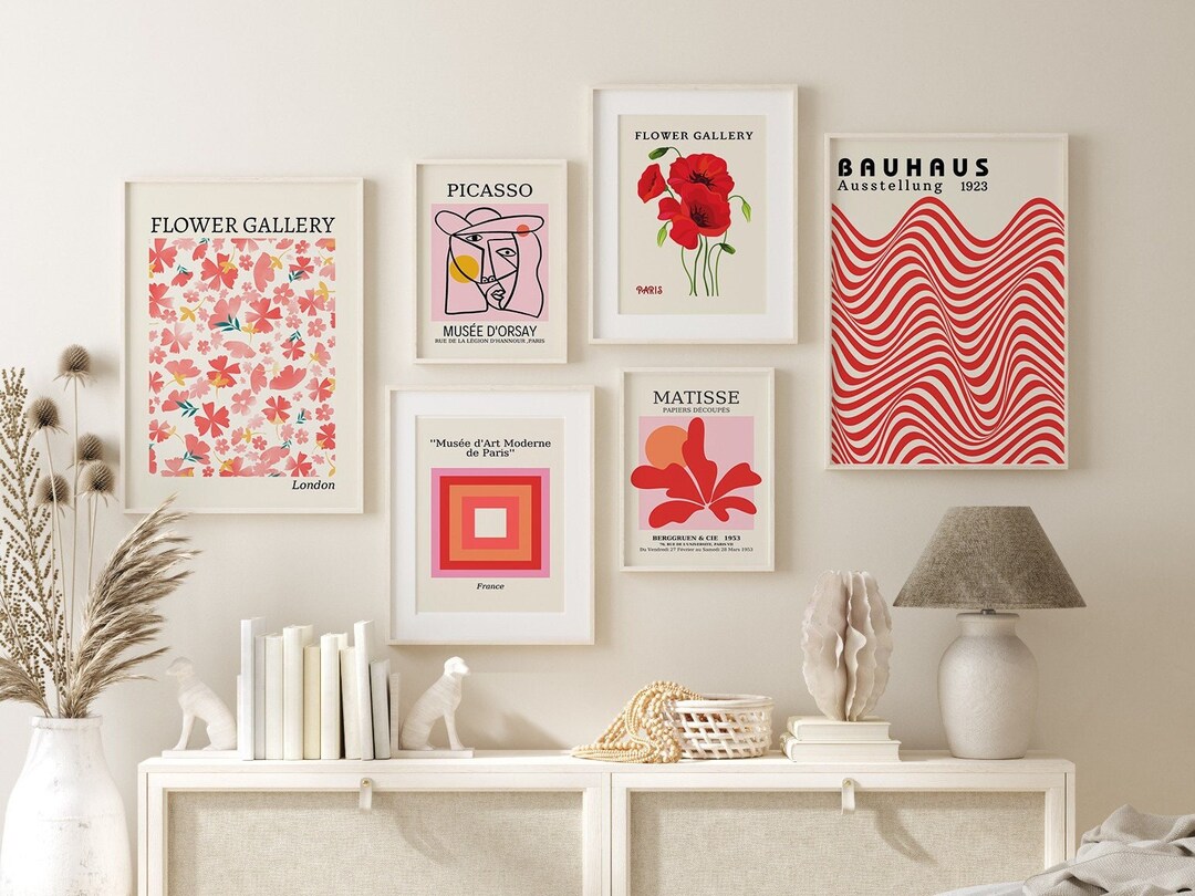 Gallery Wall Set of 6, Exhibition Poster Set, Matisse Print, Picasso ...