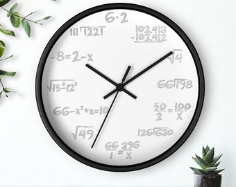 Mathematical Wall Clock - Etsy