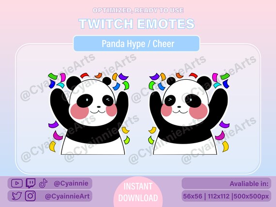 Twitch Hype Cheer Emote Cute Kawaii Twitch Emote Cute | Etsy Canada