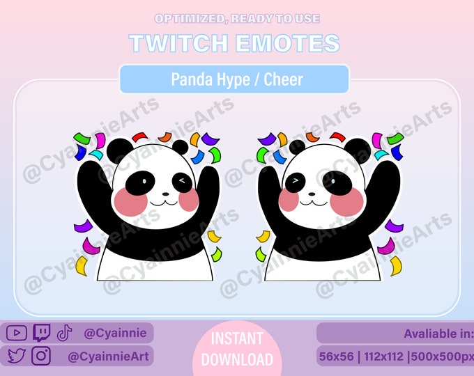 Twitch Panda Emote | Cute Hype Emote for Twitch Subscribers | Youtube ...