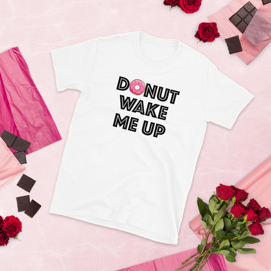 Custom Donut Wake Me up Retro Graphic Short-sleeve Unisex - Etsy