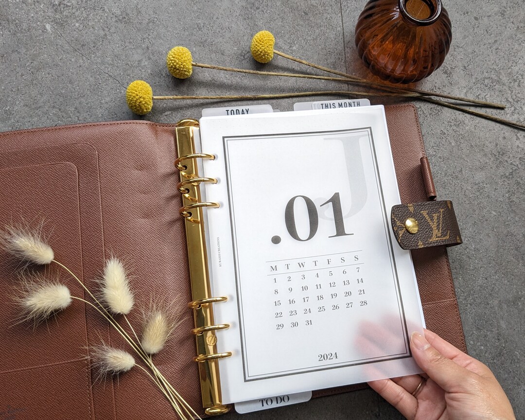 Vellum 12 Monthly Planner Calendar Set in A5, Personal WIDE, Hbxwa5 ...