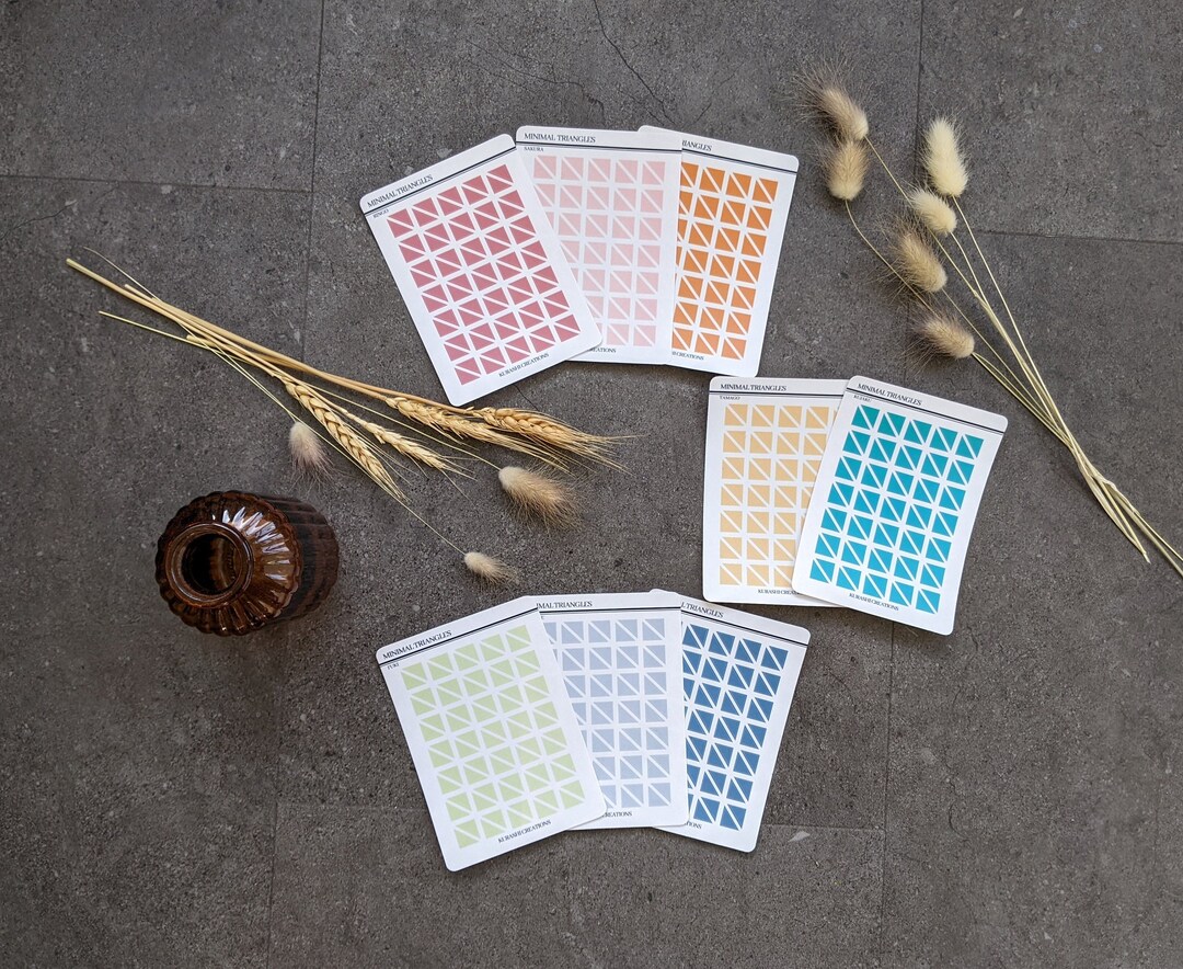 Minimal Triangle Stickers, Matte Transparent Stickers, Stickers for ...