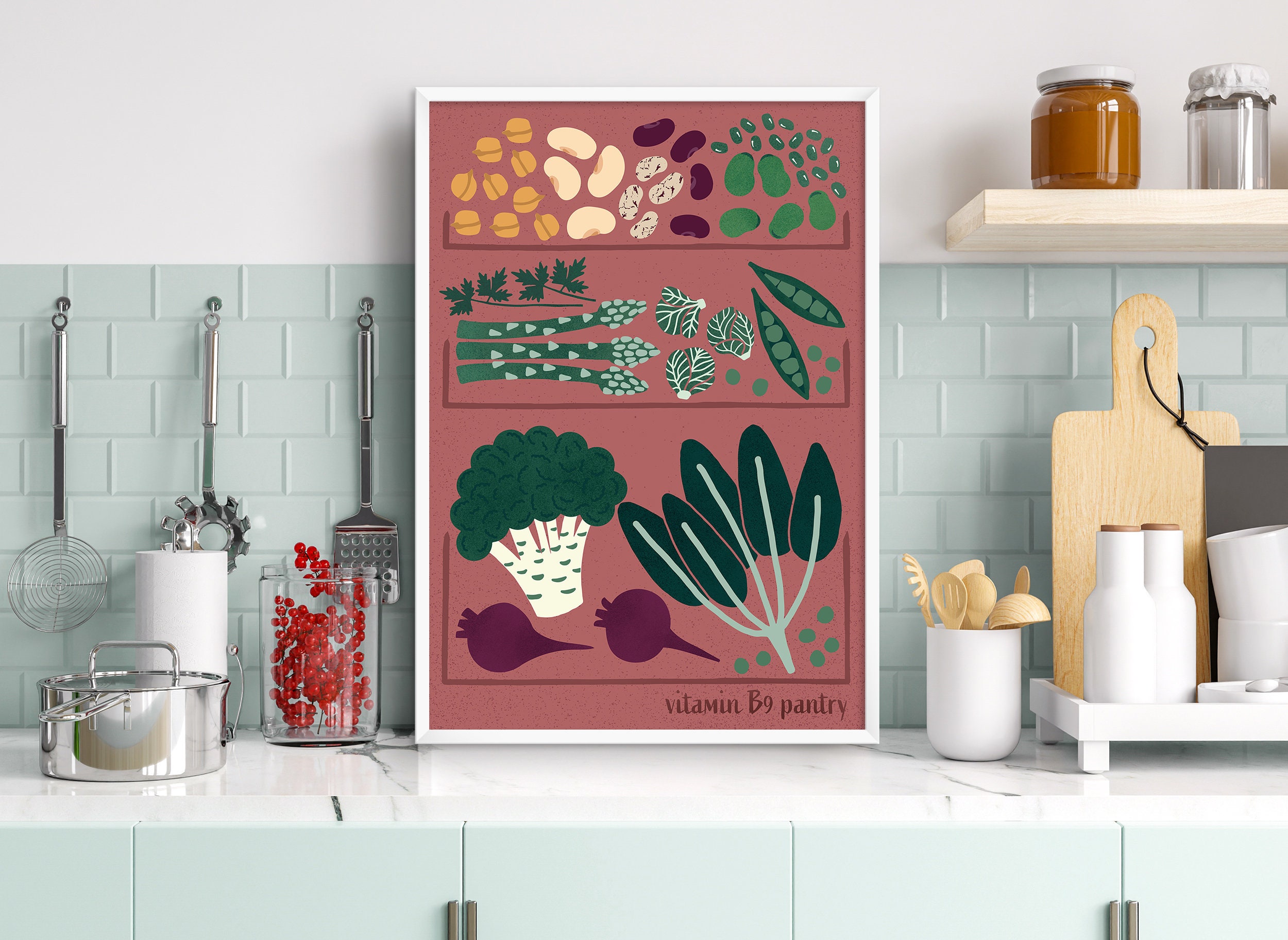 21 Healthy Fruit & Vegetables Posters Bundle Superfood, Vitamins Wall ...