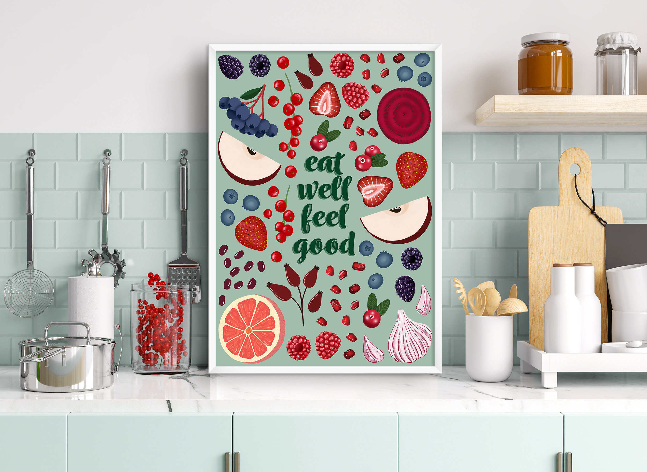 Healthy Food Poster: Superfoods, Fruits & Veggies (digital Download) - Etsy