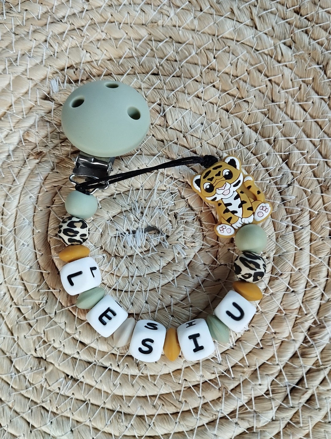 Personalized Tiger Silicone Pacifier Clip - Etsy