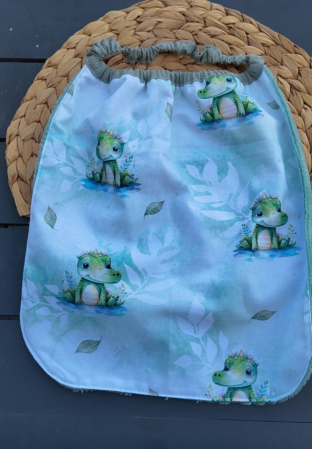 Elastic Bib for Adults, Crocodile Nursery - Etsy