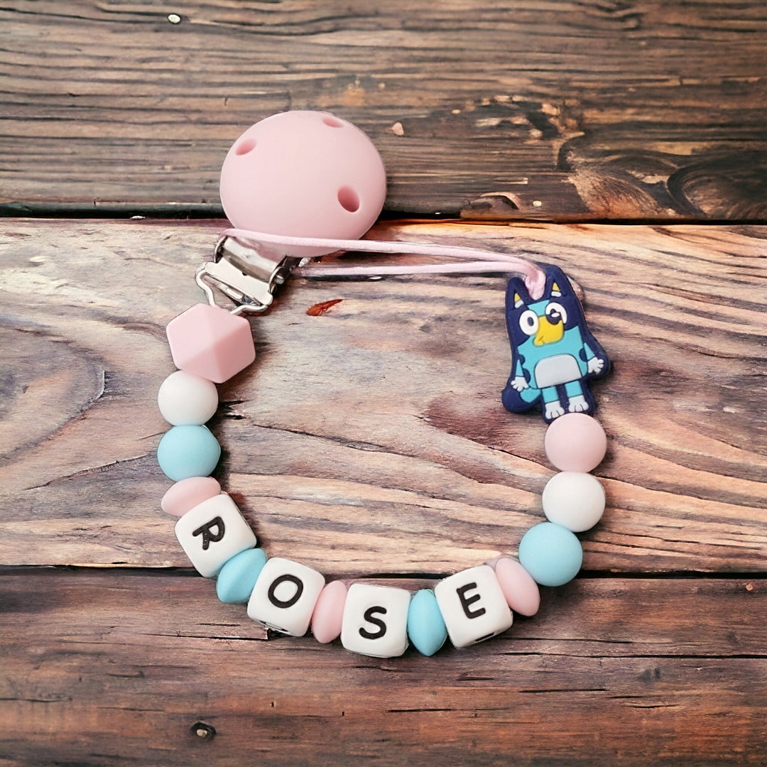 Bluey Personalized Silicone Pacifier Pacifier Clip - Etsy