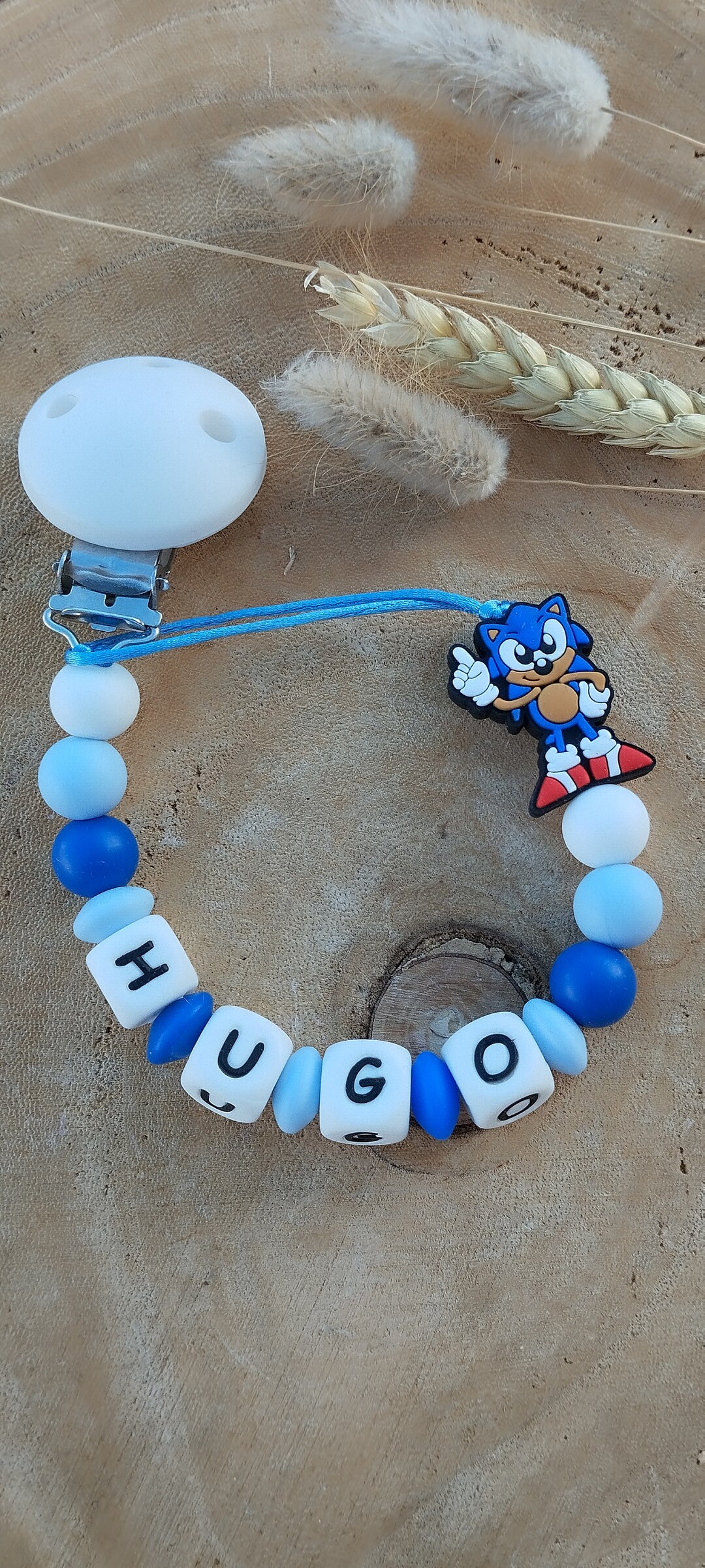 Personalized Sonic Silicone Pacifier Clip - Etsy