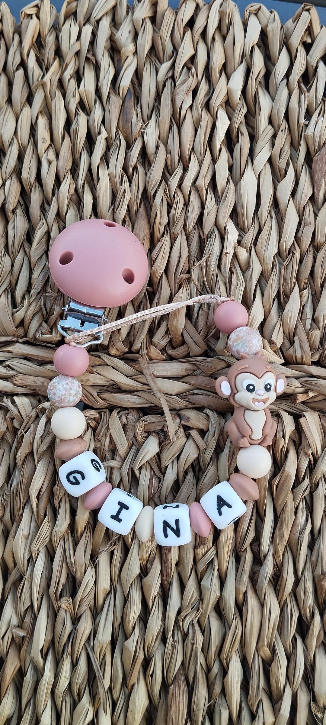 Personalized Silicone Monkey Pacifier Clip - Etsy