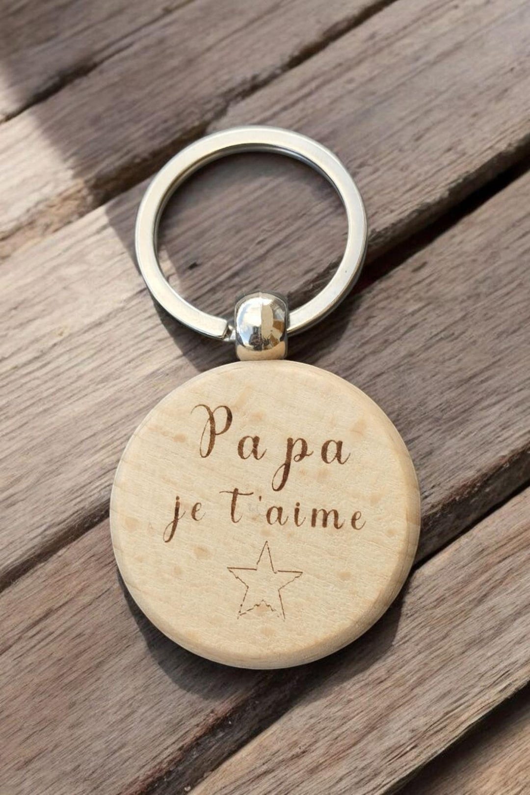 Personalized Wooden Engraved Key Ring - Etsy