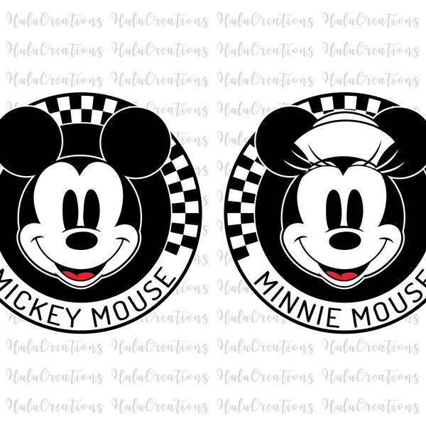 Mickey Mouse Checkered Circle Png - Etsy