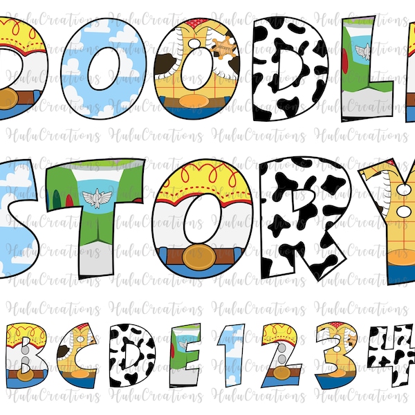 Toy Story Letters Alphabet - Etsy