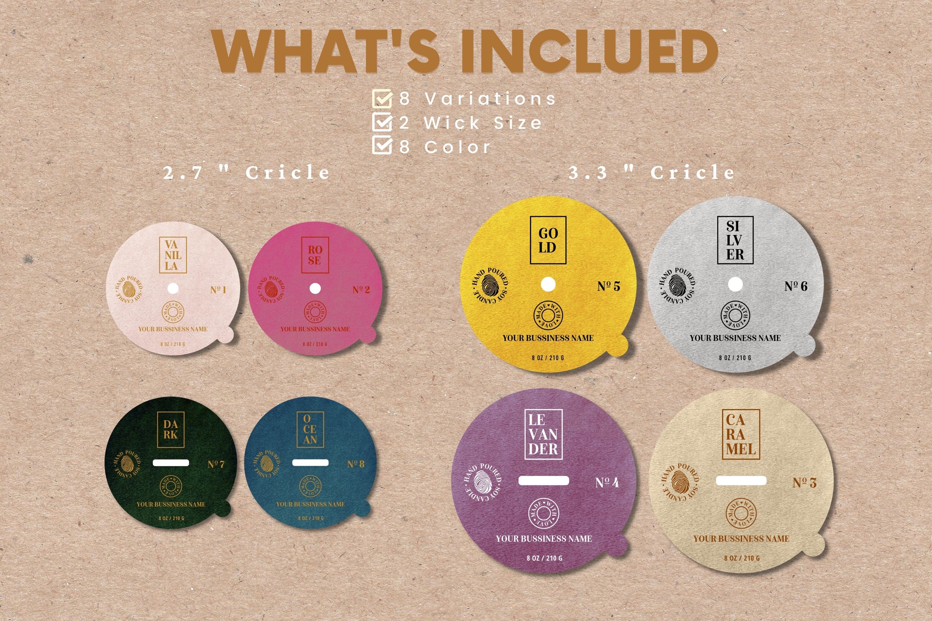 Minimalist Candle Dust Covers Template, Editable Dust Cover Design ...