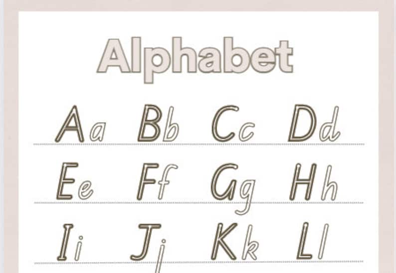 Australian Alphabet Printable , Queensland Font, Instant Download, Kids ...