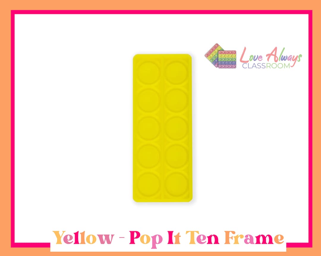 YELLOW - Tens Frames Bubble Board Pop Its, Mathematics Manipulatlives ...