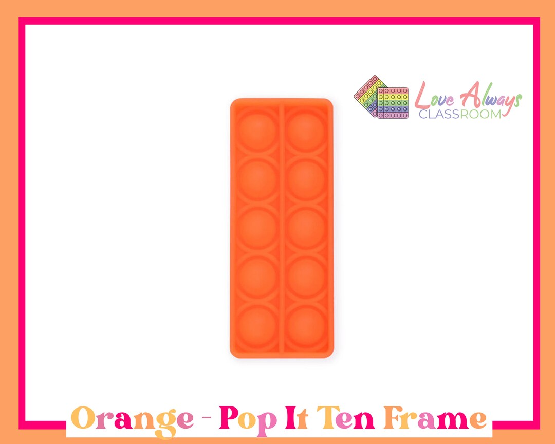 ORANGE - Tens Frames Bubble Board Pop Its, Mathematics Manipulatlives ...