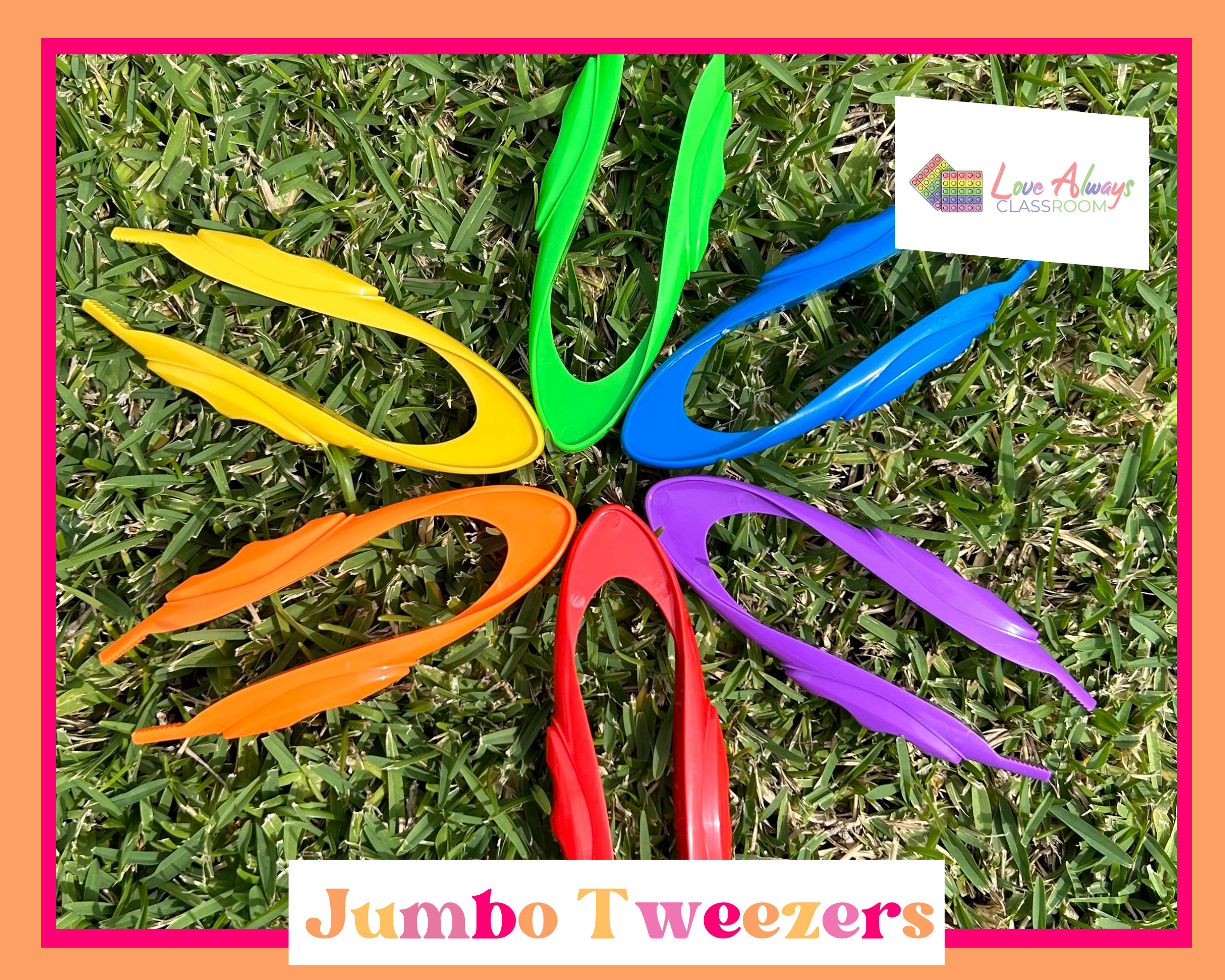 Jumbo Tweezers | Jumbo Rainbow Tongs | Sensory Toys | Fine Motor Skills ...