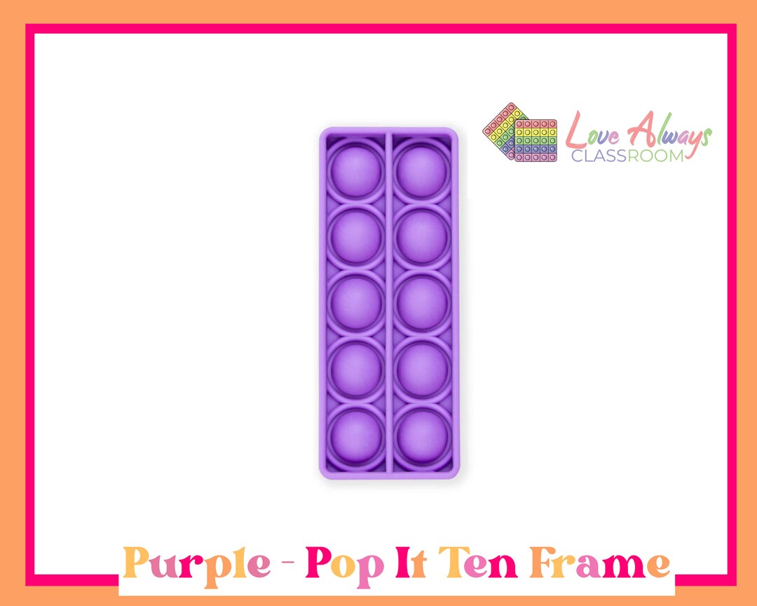 PURPLE - Tens Frames Bubble Board Pop Its, Mathematics Manipulatlives ...