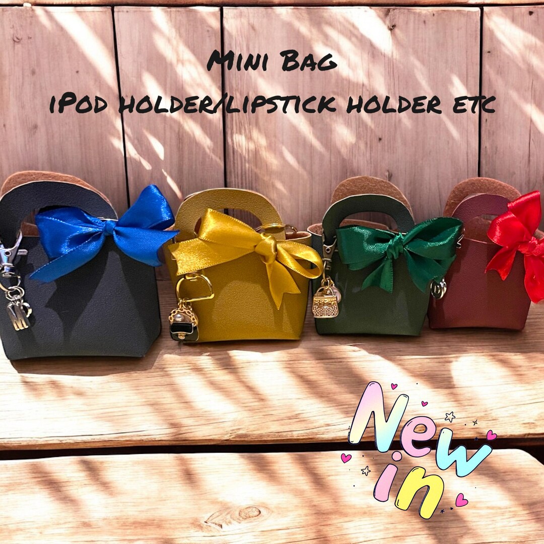 Cute Mini Suede Bag Charm, Mini Bag Ipod/earphone Holder/mini Bag Coin ...