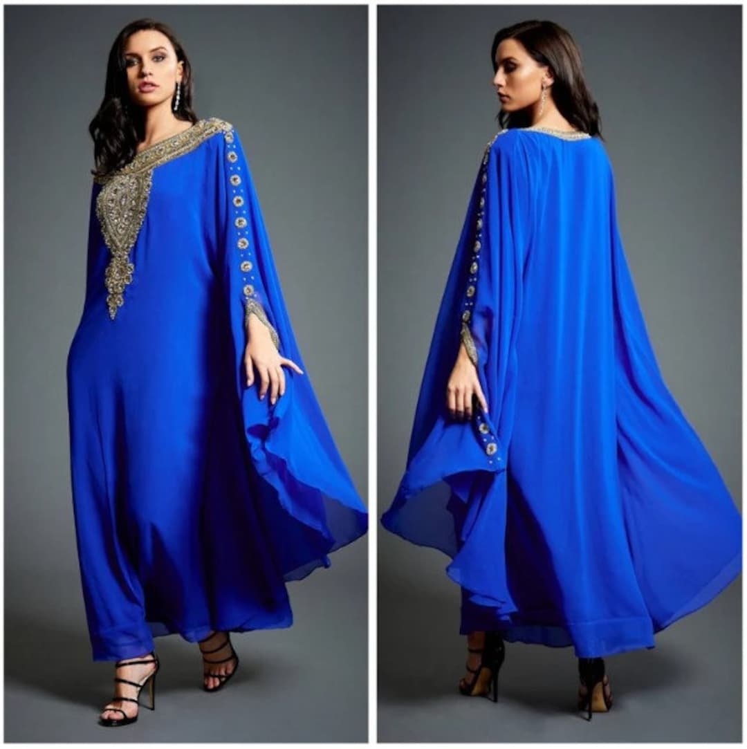 Royal Dubai Moroccan Kaftan Abaya Jalabiya Maxi Hand - Etsy