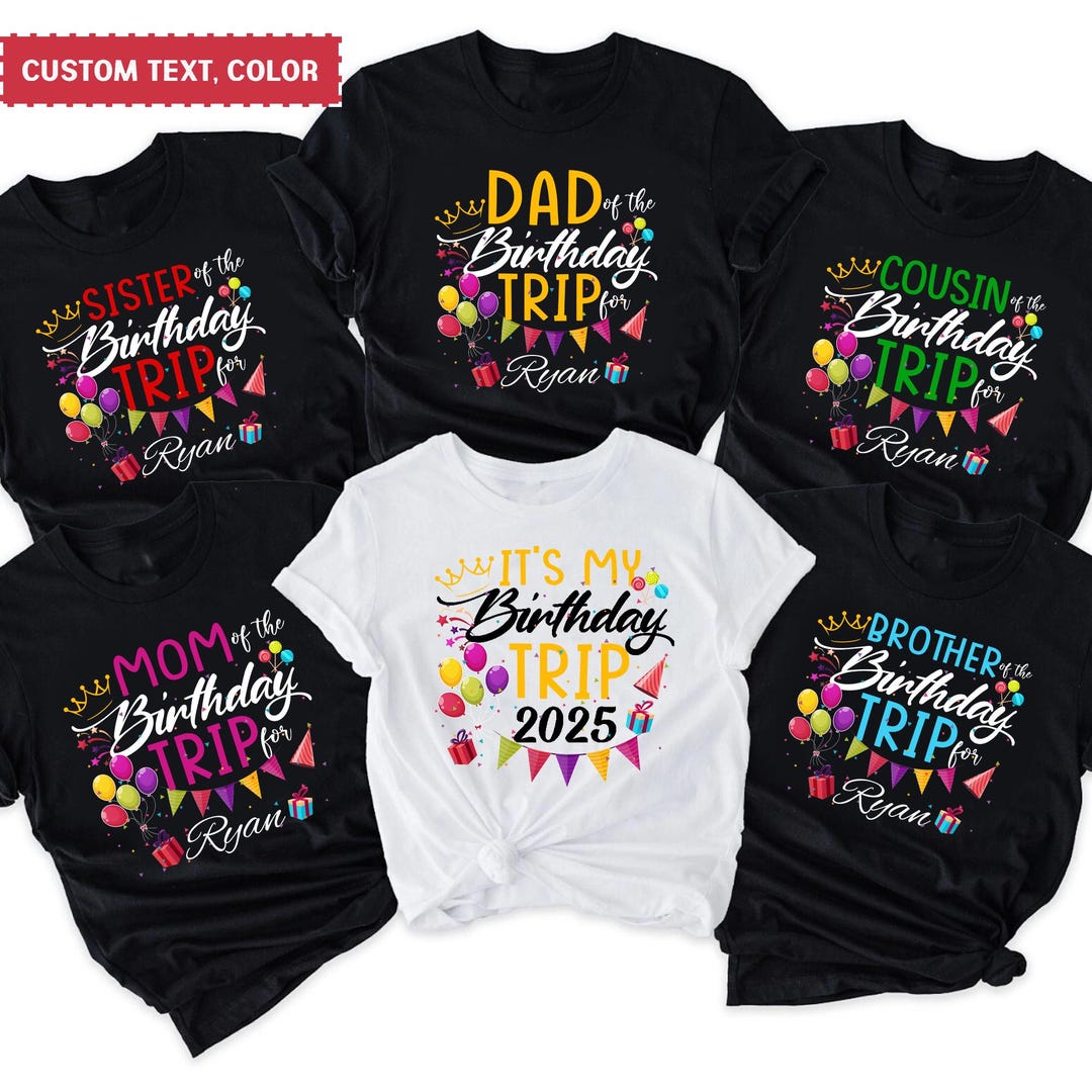 Personalized It's My Birthday and Birthday Crew Shirt, Custom Name ...