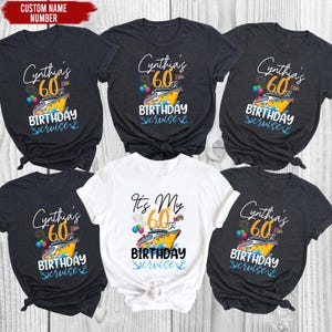 Personalized Birthday Cruise Crew Shirt, Custom 60th Birthday Group ...